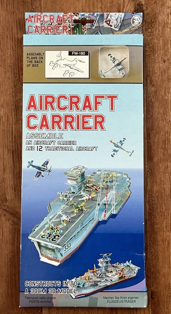 AIRCRAFT CARRIER & 12 Traditional Aircraft 3d Model 30cm By Tobar New ...