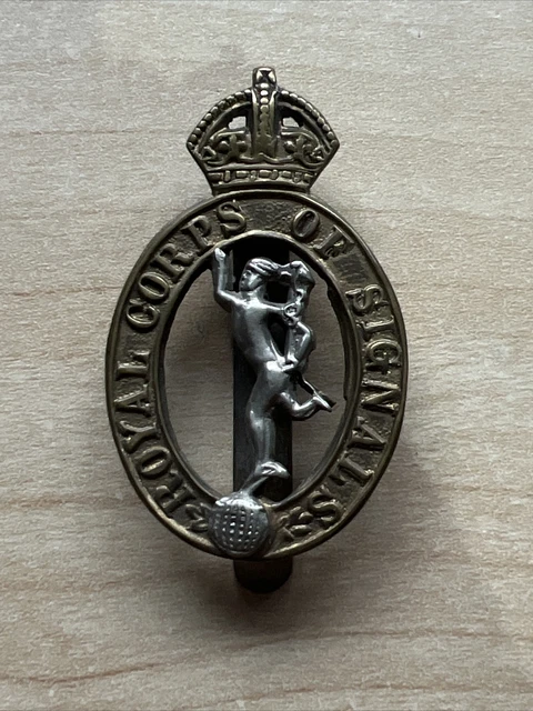 TB349- ORIGINAL ROYAL Corps Of Signals Regiment Cap Badge EUR 11,70 ...