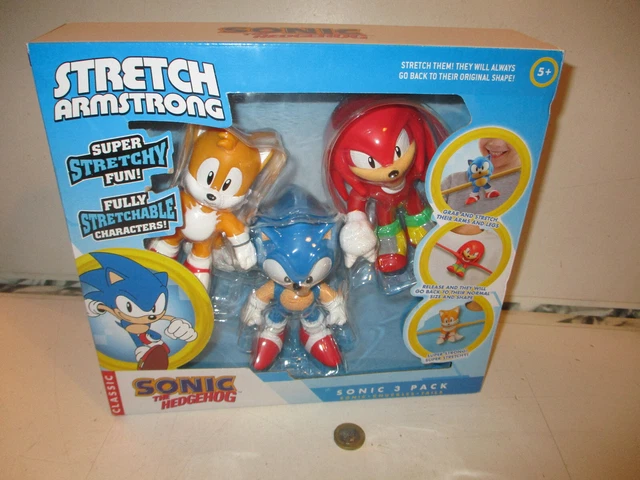 SONIC THE HEDGEHOG - Stretch Armstrong - Sonic, Knuckles & Tails 3 Pack ...