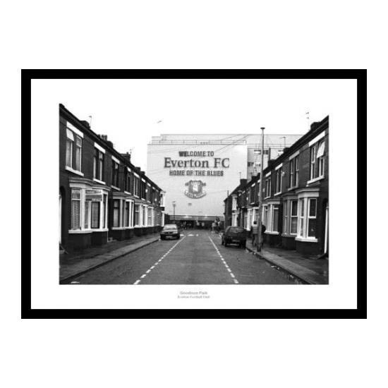 EVERTON FC OUTSIDE Goodison Park Stadium Print Memorabilia (8BW) £22.00 ...