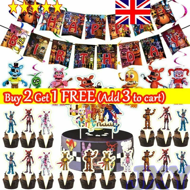 FIVE NIGHTS AT Freddy's FNAF Birthday Party Banner Balloons Supplies ...