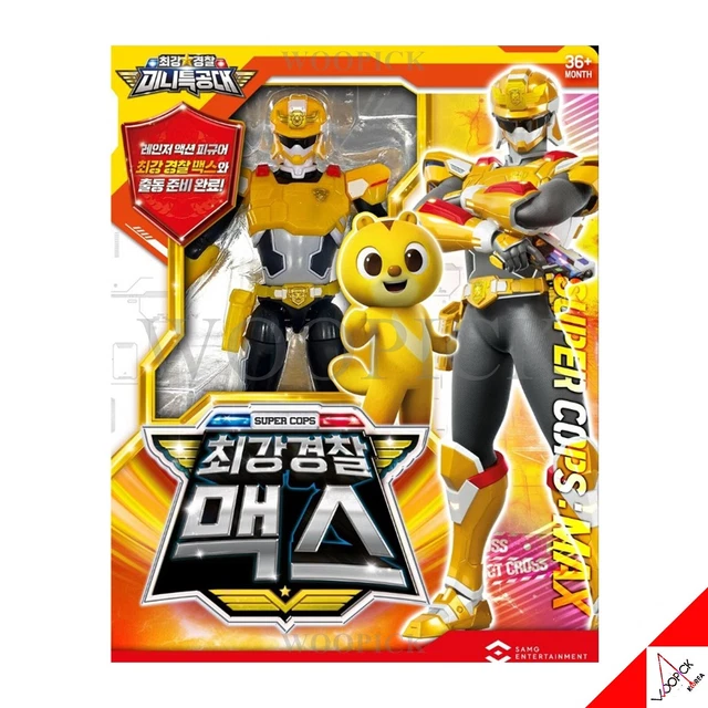 MINIFORCE SUPER COPS MAX Yellow Police Ranger Mini Force Action Figure ...