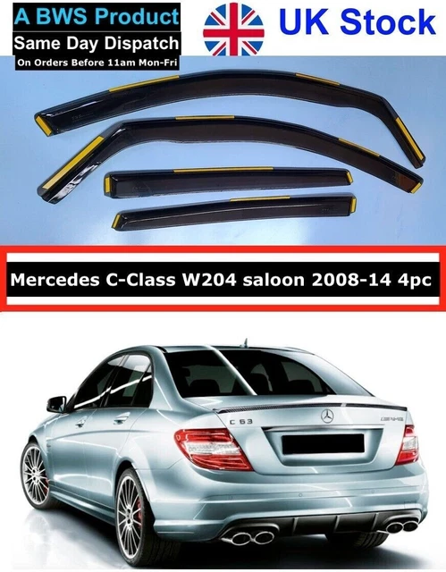 MERCEDES C-CLASS W204 4door Saloon 2008-14 Wind Deflector 4pc UK Stock ...