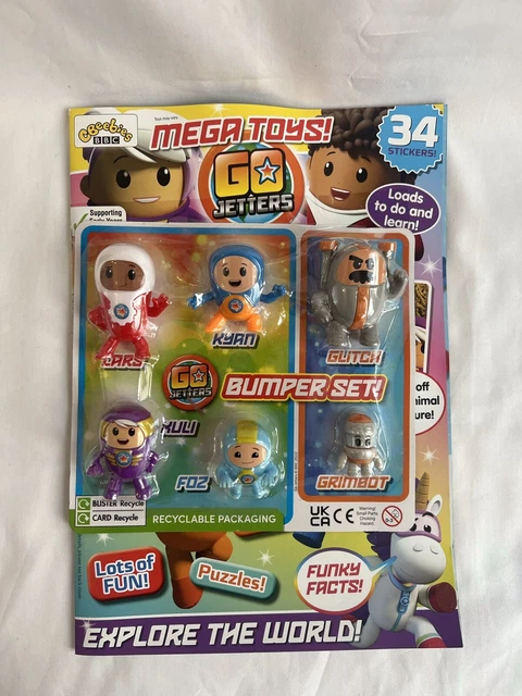 CBEEBIES GO JETTERS magazine Puzzles, Colouring stickers, 6 Figures £17 ...