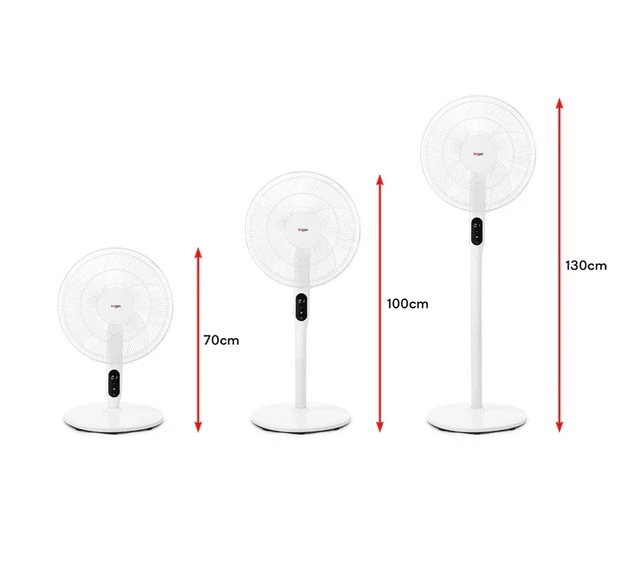 KOGAN OSCILLATING FAN Adjustable Height Pedestal Cooler Portable Tilt ...