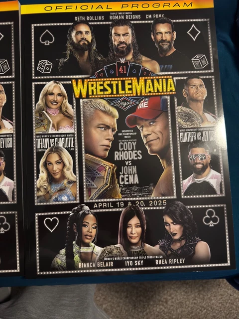 WWE 2025 Wrestlemania 41 and Hall of Fame Official Program $62.15 ...