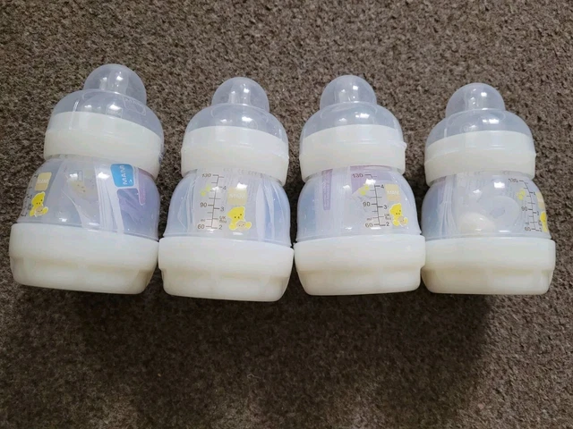 MAM ANTI COLIC Self Sterilising Bottle 130ml X 4 £21.99 - PicClick UK