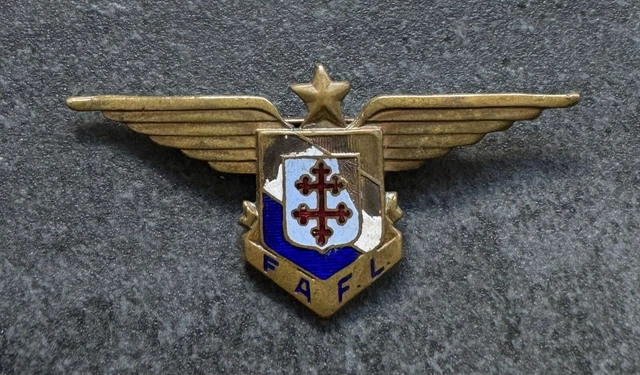 GENUINE WW2 FREE French Air Force FAFL Full Size Numbered Wing Badge £ ...