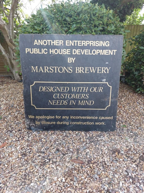 RARE LARGE MARSTON’S Brewery Sign Retro Barn Find Pub Sign £90.00 ...
