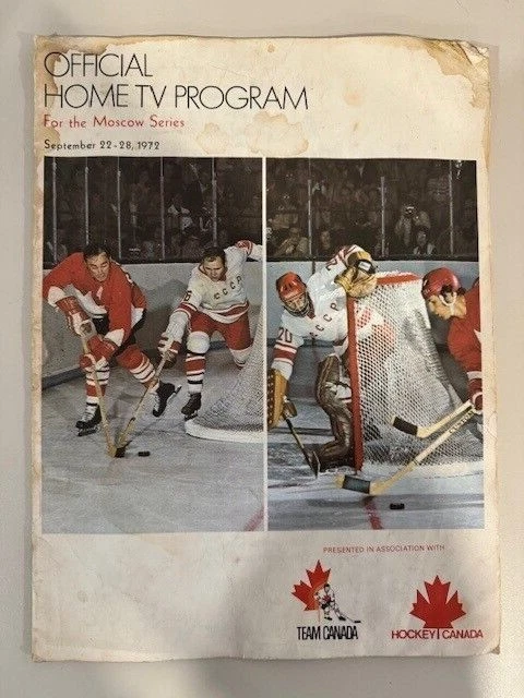 1972 SUMMIT SERIES Hockey Game Official Home TV Program $12.00 ...