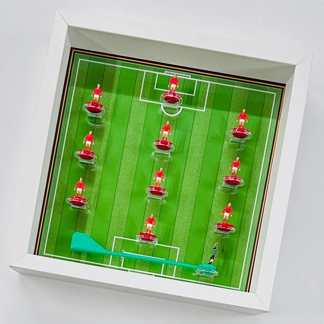 DISPLAY FRAME FOR Subbuteo football team figures and goalkeeper 27cm £ ...