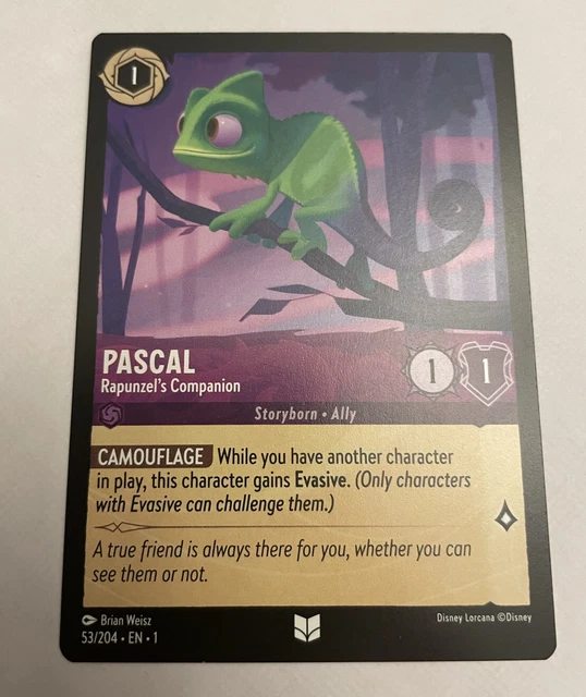 DISNEY LORCANA - Pascal Rapunzel’s Companion #53/204 Uncommon NON Foil ...