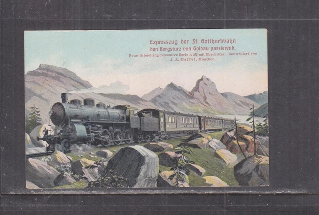 SWITZERLAND, ST. GOTTHARD EXPRESS TRAIN, c1910 ppc., unused. $3.50 ...