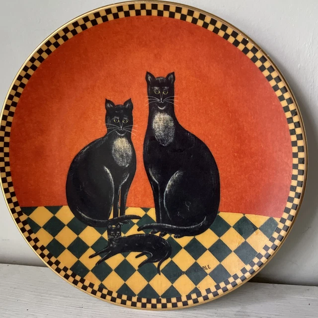 LENOX WARREN KIMBLE Cat Collection Happy Family Cats 1995 Folk Art ...