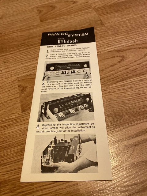 MCINTOSH PANLOC SYSTEM - How It Works Brochure $27.00 - PicClick CA