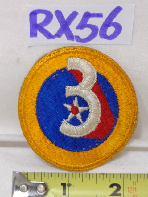 VINTAGE WWII 3RD Army Air Force Usaf Patch Small Star Estate Find 2 1/2 ...