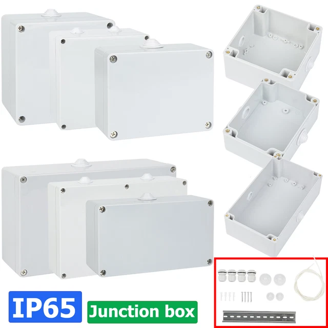 WEATHERPROOF JUNCTION BOX Outdoor IP66 Electrical Cable Enclosure ...