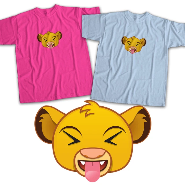SIMBA FUNNY FACE Smile Laughing Kawaii Unisex Tee Shirt Custom Print ...