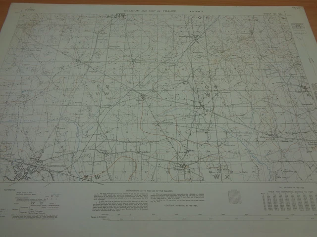 WW1 (1917) BRITISH Map SHEET 27 SE (HAZEBROUCK, STEENVOORDE, METEREN ...