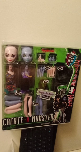 MONSTER HIGH CREATE A Monster Vampire Sea Monster Starter Pack With Two ...