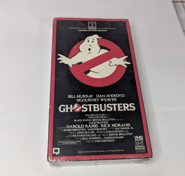GHOSTBUSTERS VHS RED Border 1985 RCA Columbia Pictures Watermarks New ...