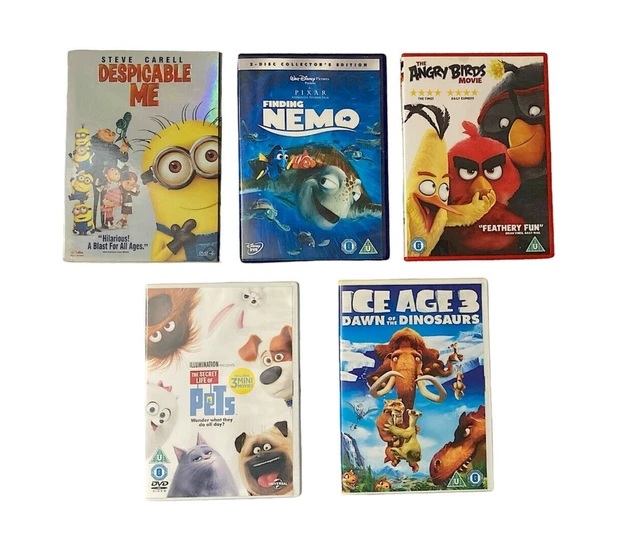 (SET OF 5X) Kid’s Animation Movies DVD Bundle: Despicable Me, Ice Age3 ...