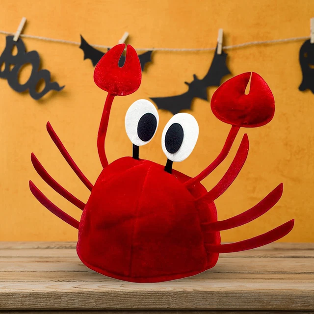 CRAB PERFORMANCE HAT Festival Props Novelty Crab Cap Christmas Costume ...