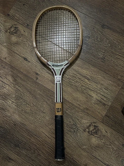 VINTAGE WOOD TENNIS Racket Racquet Wilson Jimmy Connors Champ L 3 £25. ...