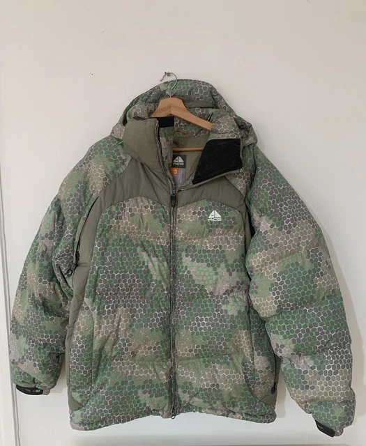 NIKE ACG REPTILE Hex Camo goose down feather Puffer Jacket XL Extra ...