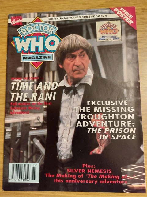 DOCTOR WHO MAGAZINE No. 198 Issue Dated 14th April 1993 with Free ...