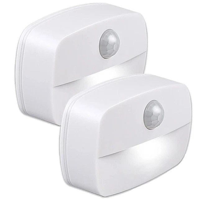 MOTION SENSOR LIGHT Indoor LED Night Light Stick on Nightlight Battery ...