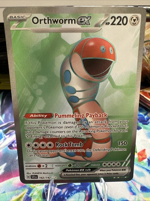 POKÉMON TCG ORTHWORM EX 162/142 Ultra Rare Full Art Card NM Stellar ...