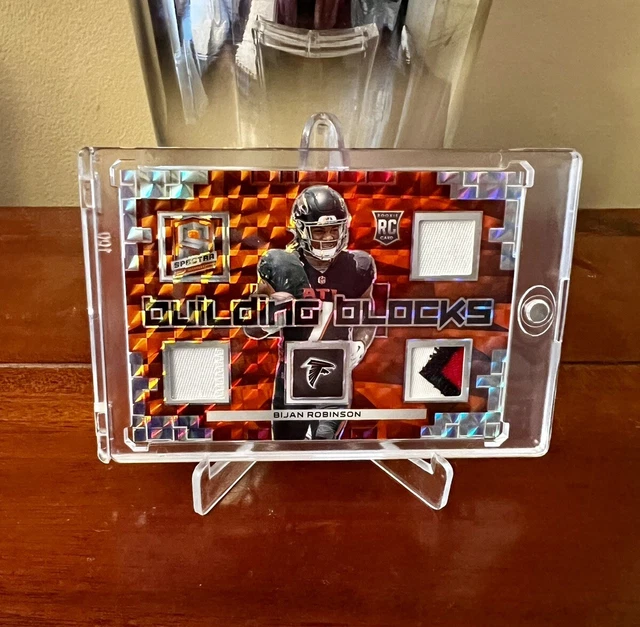 BIJAN ROBINSON 2023 Spectra Building Blocks patch recrue BBLBRO orange ...