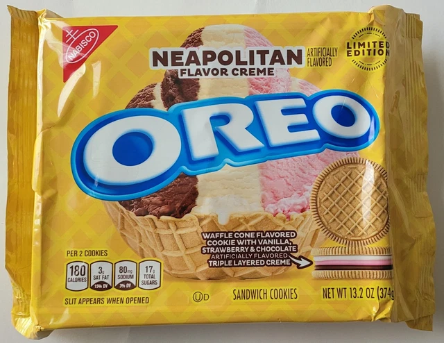 NEW NABISCO OREO Neapolitan Flavored Sandwich Cookies FREE WORLDWIDE ...
