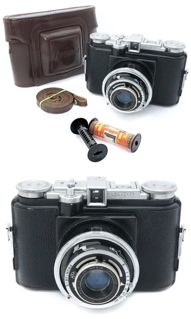 FERRANIA ASTOR ITALIAN camera 6x6 on 120 roll film made Italy case ...