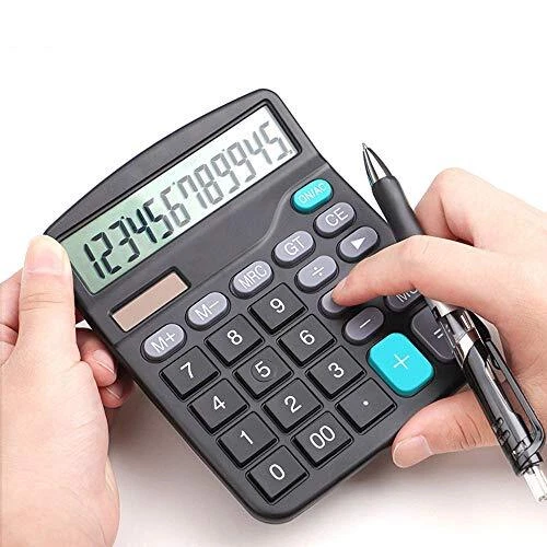 DESKTOP CALCULATOR 12 Digit Large LCD Display for Office Business ...