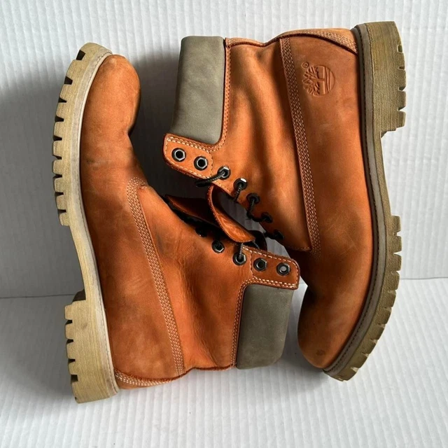 GENUINE LEATHER TIMBERLAND Boots Orange 12M £49.33 - PicClick UK