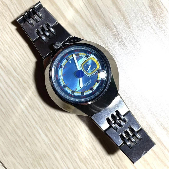 VINTAGE SEIKO ALBA AKA V707-0A10 Quartz Blue Dial Small Second Mens ...