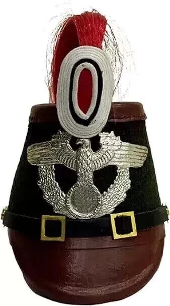 SHAKO LEATHER PRUSSIAN Helmet for Officer Ranks of The Jager Batallion ...
