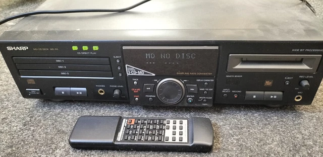 SHARP MD-R3 MD/CD Deck - 3 CD Player & Minidisc Player/Recorder +Remote ...