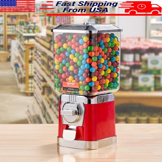 VINTAGE GUMBALL MACHINE Coin Bank Candy Dispenser Large Capacity Easy ...