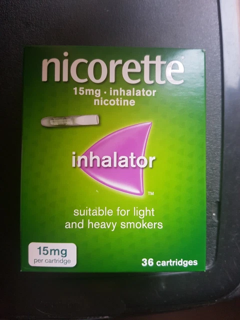 NICORETTE INHALATOR NICOTINE - 15mg 36 x2 (72 cartridges) £45.41 ...