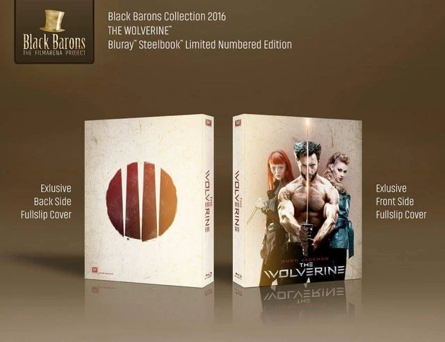 THE WOLVERINE BLACK Barons Fullslip 3 Disc Blu-Ray Steelbook *Read ...