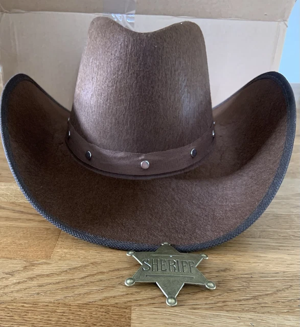 COWBOY HAT AND Sheriff Badge Fancy Dress £9.70 - PicClick UK
