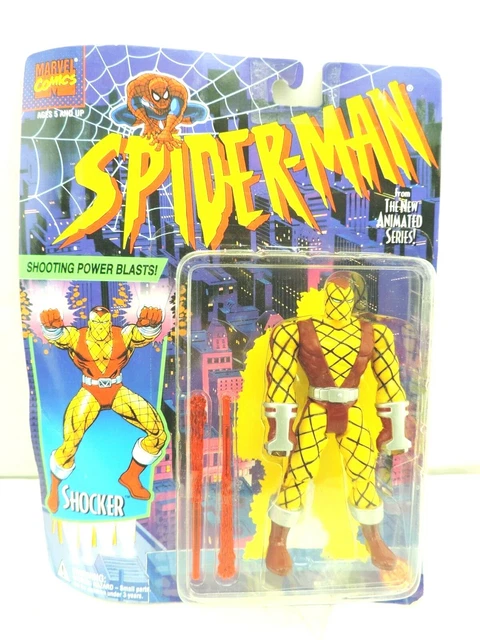 1994 TOY BIZ Marvel Spider-Man Animated Series SHOCKER Figure RARE ...
