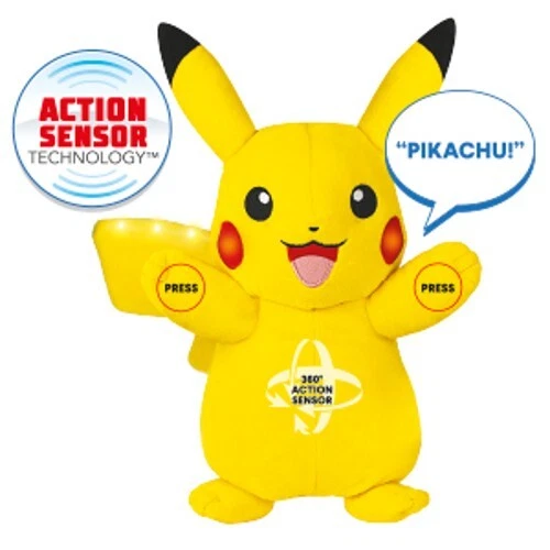 INTERACTIVE PIKACHU SOFT Toy Talking Llight Up Tail Cheeks Power Action ...