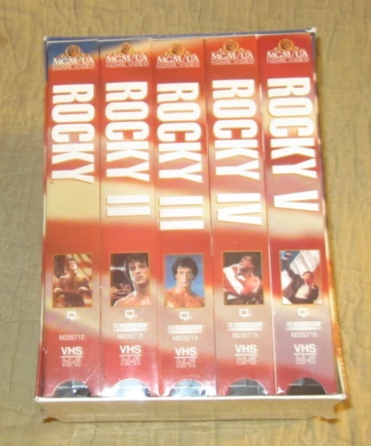 BRAND NEW VHS ROCKY I II III IV V Box Set 20th Anniversary SEALED ...