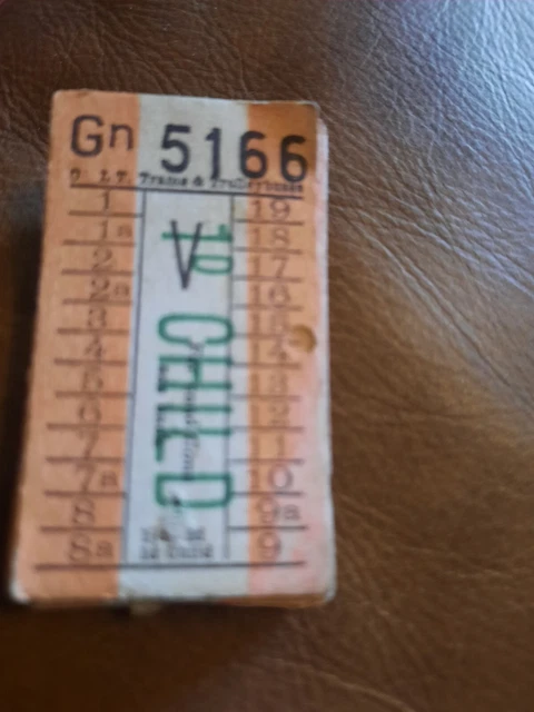 CHILD TRAM TRAM and trolley bus ticket £2.00 - PicClick UK
