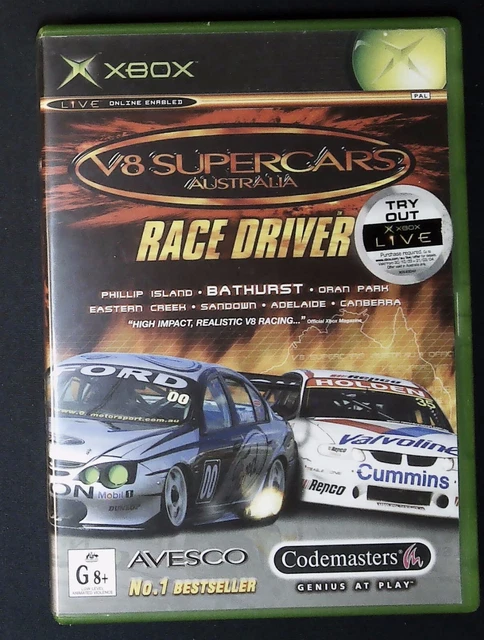 H0201 XBOX V8 Supercars Australia Race Driver With Booklet used Game ...