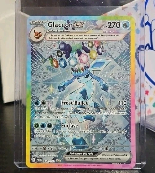 2025 POKEMON SCARLET & Violet Prismatic Evolutions Glaceon ex #150/131 ...